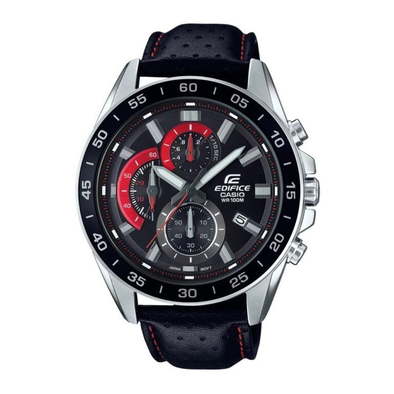 Reloj Casio Edifice EFV-550L-1A Cuero Hombre Negro – Klokker